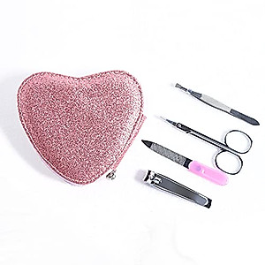 Spove Heart Manicure sets Nail Clippers Pedicure Set Manicure Kit for Girls Pack of 2 Sets