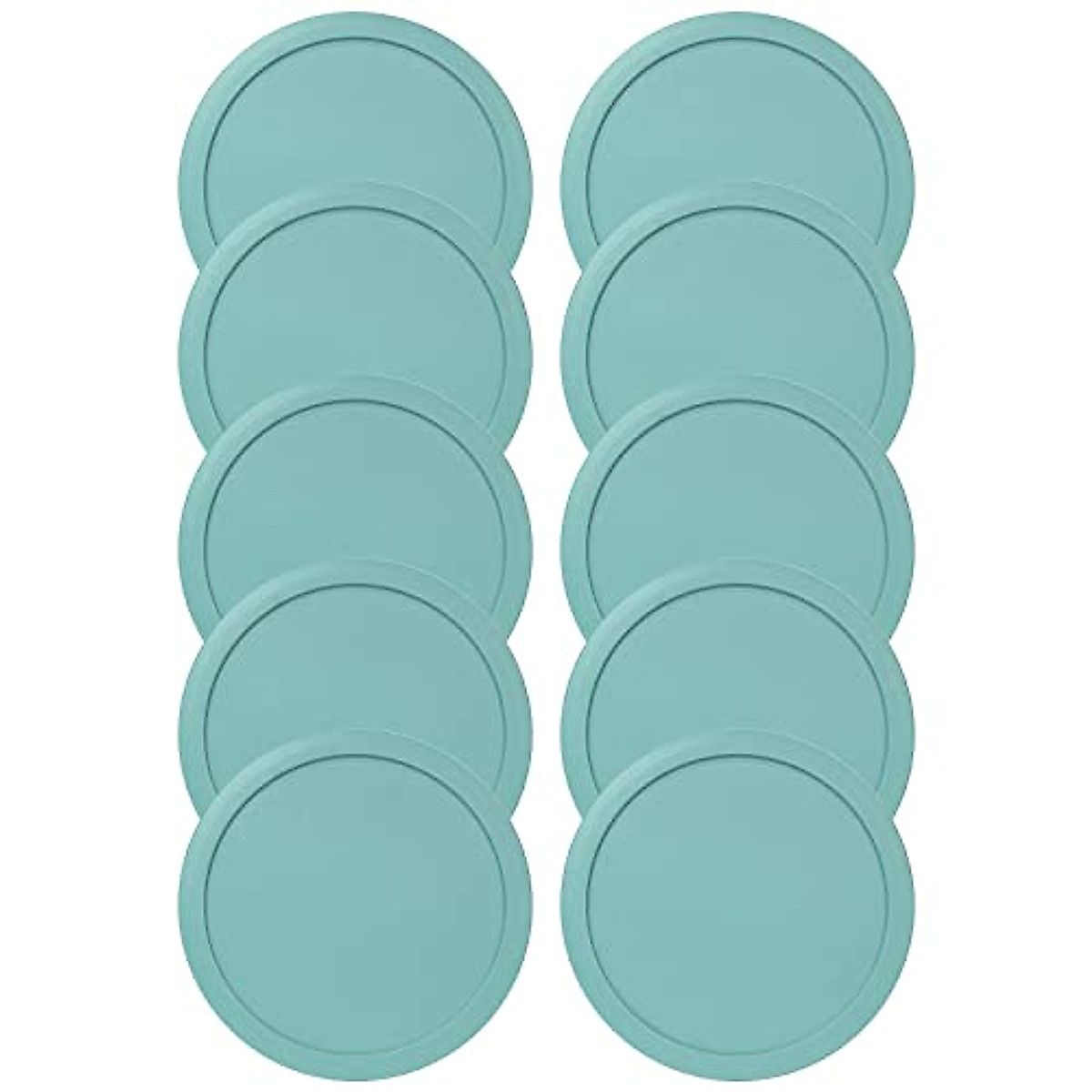 Replacement Lid for Pyrex 5" Storage Plastic Cover 2 Cup Bowl 7200-PC Turqoise (10-Pack)