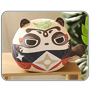Kalafona Genshin Impact Plush Plushie Pillow Hu Tao Sayu Dharma Tumbler 11.8"(30cm) Diameter Circular Cute Soft Doll Cosplay Props for Game Fans Party Favor Birthday Decoration