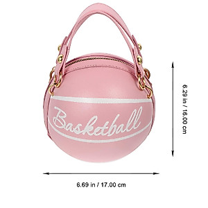 VALICLUD Crossbody Bag Round Basketball Shaped Handbag Novelty Purse Circle Shoulder Bag for Women