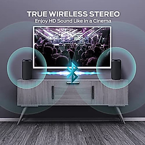 Monster S130 Wireless Bluetooth Speaker Loud Stereo Sound, Portable Speakers Bluetooth Wireless with Bluetooth 5.3, 24H Playtime, Support SD Card, Built-in Mic for Outdoor Travel Beach