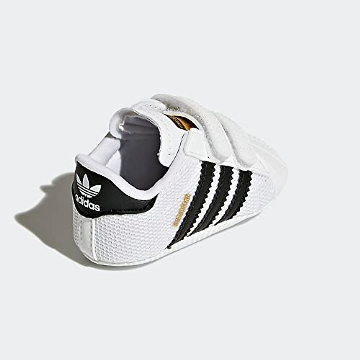 adidas Originals unisex child Superstar Sneaker, Core White/Black/White, 4 Toddler US