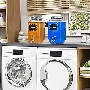 Drink Dispensers for Parties,2 Pack 1 Gallon Beverage Dispenser with Leak-Proof Stainless Steel Spigot plus Ice Cylinder and Fruit Infuser,Mason Jar Glass Drink Dispenser for Water Sangria Lemonade