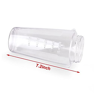Joyparts 2PCS Replacement Parts Cups with Lids 20oz Smoothie Bottle ， Compatible with Oster Classic Series Blender