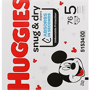 Huggies Snug & Dry Diapers, Size 5