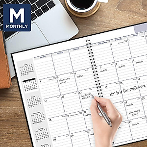 AT-A-GLANCE Academic Planner 2021-2022, AT-A-GLANCE Monthly Planner, 8" x 12", Large, for School, Teacher, Student, DayMinder, Black (AY200)