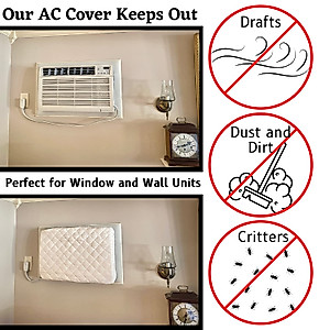 Evelots Air Conditioner Cover-A/C-Window-Indoor-Elastic-Double Insulation-No Air