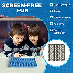 Pop it Numbers 100 Sensory Math Manipulative (Blue) Large Educational Consecutive Number pop it. Autism/ADHD Friendly Classroom Supply is Perfect for Home or Any Elementary Classroom