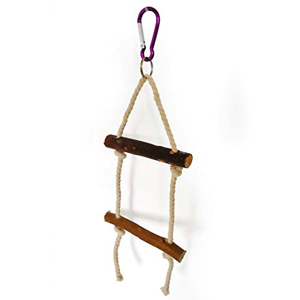 shlutesoy Pet Supplies Animals Toys Bird Climb Hanging Toy Log Standing Bar Stick Ladder Rope Pet Cage Decor Wood Color