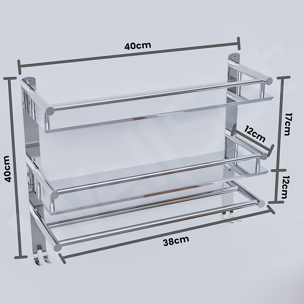 Well Set Stainless Steel Storage Shelves Household Toilets Vanity Tables Towel Holder Double Layer Wall Mount Racks For Bathroom