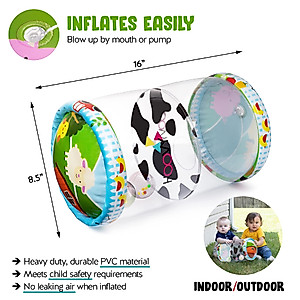 Hoovy Infant Crawling Toys | Toys for Crawling Babies | Crawling Toys for Babies 6-12 Months | Beginner Crawl Along Baby Roller | Drop Maze Tummy Time Activity Center | Early Development Jumbo Roller