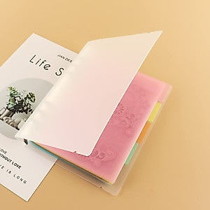 BAOFALI 10PCS A5 Size Dividers for 6 Ring Binder,with Reinforced Edge and 10 Tabs,Paper Index Divider Category Page Tab Indexing Cards Die and Stamp Storage Folder