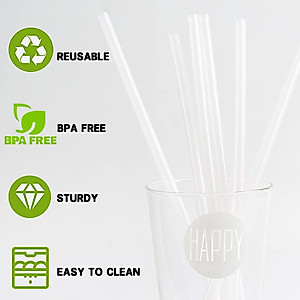 Miracredo 4 PCS Straws compatible with CamelBak Eddy+ Stainless Steel Bottle 32oz, Different Size Straw for Camelbak, Plastic Straw with Straw Brush (8.1''(Fits 32oz Stainless Steel Bottle))