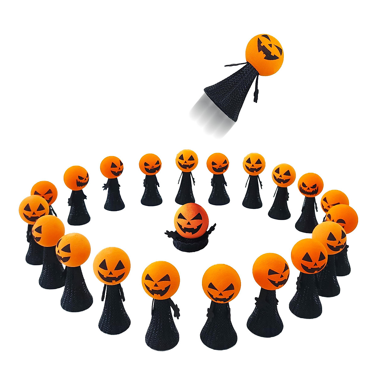 Jumping Popper - Jumping Toys 24Pack - Spring Launchers Toy -Bouncing Toys Funny Jump Bounce Elf - Fly Man - Halloween Party Favor Supplies for Kids - Bounce DollReward Prizes