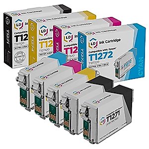 LD Products Compatible Ink Cartridge Replacements for Epson 127 T127 Extra High Yield (2 Black, 1 Cyan, 1 Magenta, 1 Yellow, 5-Pack)