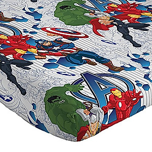 Jay Franco Marvel Avengers Blue Circle Bed Set, Twin