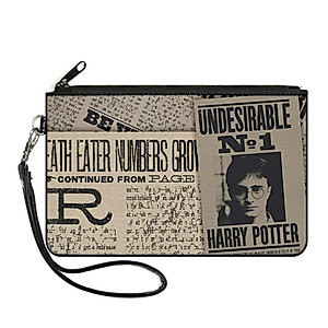 Buckle-Down Unisex-Adult's Canvas Coin Purse Harry Potter, Multicolor, 4.25" x 3.25"