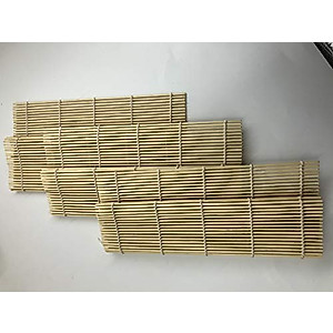 LEQC Bamboo Sushi Rolling Mat, 9.5x9.5 Inch, 10 PCS SET