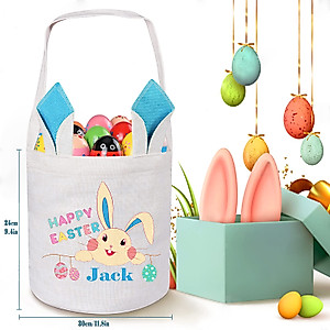 Easter Baskets for Kids, Jocidea Custom Easter Baskets for Kids Personalized Easter Basket for Girl Boy Easter Gifts Easter Basket Stuffers for Toddler Easter Basket Toys — Blue