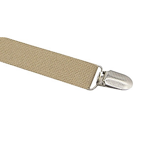 Doloise Men's Suspenders Bowtie Set Elastic Y Shape Style Women's Suspenders Bowtie For Wedding&Formal Events (Khaki)