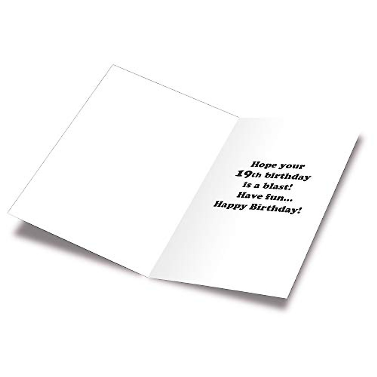 Happy 19th Birthday Card | Made in America | Eco-Friendly | Thick Card Stock with Premium Envelope 5in x 7.75in | Packaged in Protective Mailer | Prime Greetings