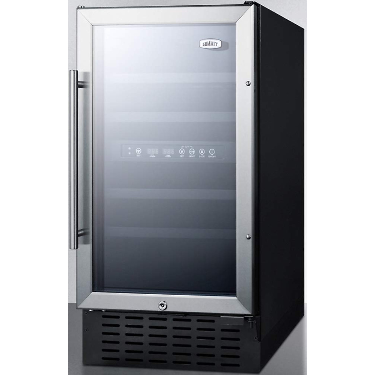 Summit Appliance SWC182ZADA 18 in. Wide Built-in Undercounter Wine Cooler44; Black