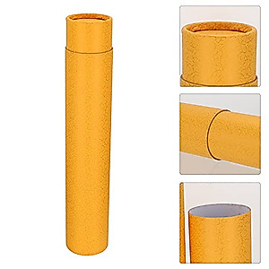EXCEART Documents Storage Tubes Document Poster Tube Paper Storage Tube for Blueprints Prints Posters Targets Artworks and Drawings Yellow Drafting Tube