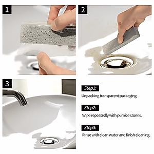 HongWay 10 Pack Pumice Stone for Cleaning, Pumice Stone for Toilet Cleaning Bowl Stick, Heavy Duty Strong Pumice Cleaning Bar for Bathtubs, Kitchen Sink, Grill, Household (5.9 x 1.4 x 0.9 Inches)