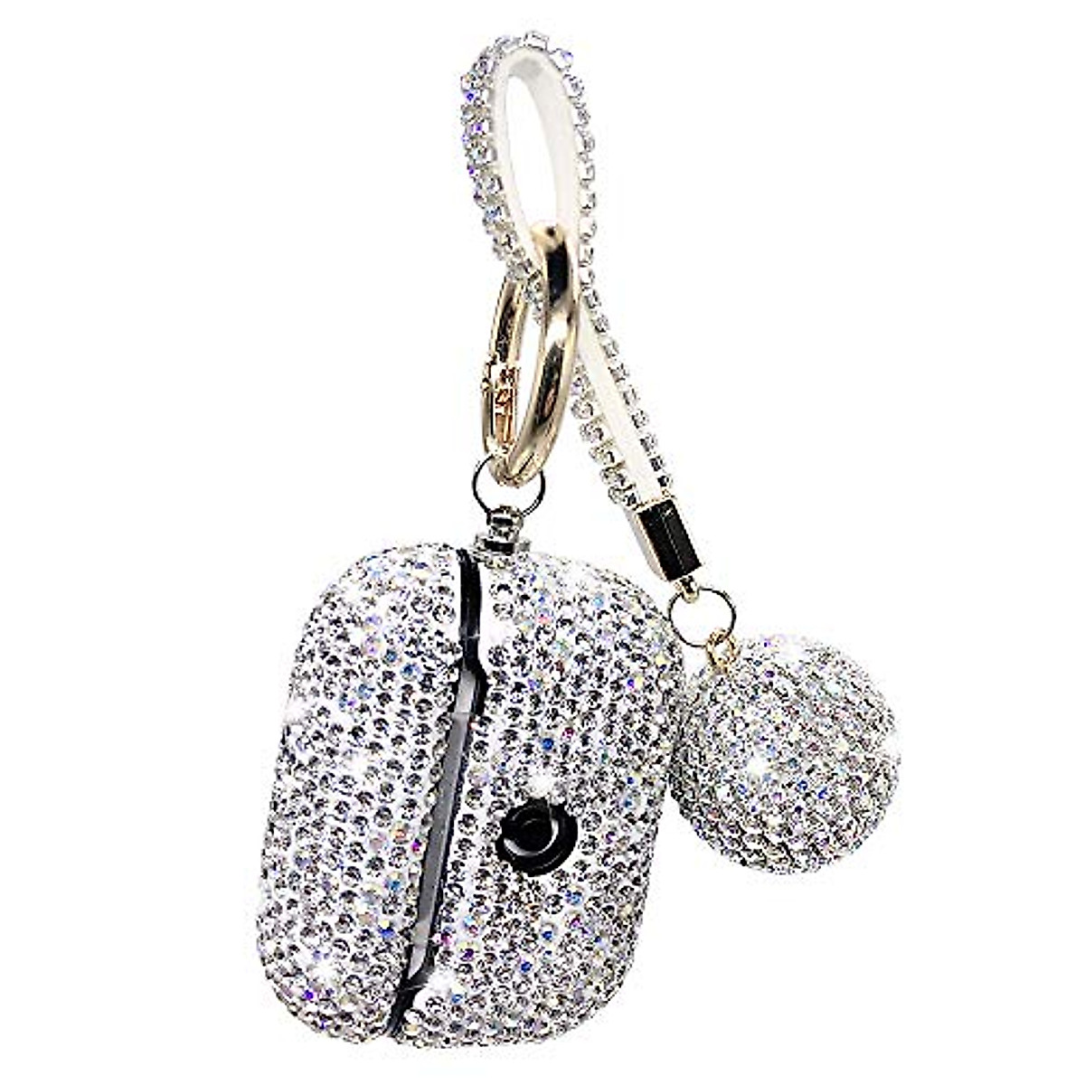 Luxurious Rhinestone AirPods pro Case, Protective Bling Diamonds AirPod pro Charging Protective Case Cover for Apple I10/I12 TWS (Silver-pro)