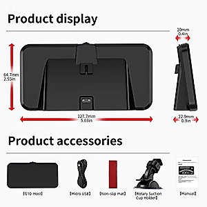 ACECAR Digital GPS Speedometer, Universal Car HUD Head Up Display with Speed MPH, Compass Direction, Fatigue Driving Reminder, Driving Distance, Altitude, Overspeed Alarm HD Display, for All Vehicle