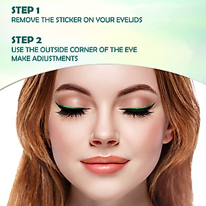 Sivak 16 Pairs Reusable Eyeliner Sticker Glitter Invisible Adhesive Eyeliner Sticker with Eyelashes Waterproof Shiny Eye Line Strip Sticker for Women Girl Halloween Makeup (Blue, Green, Pink, Purple)