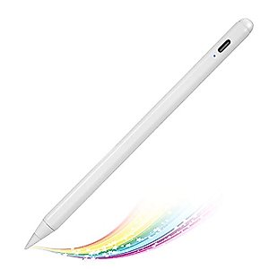 2022 iPad 8th/9th/10th Generation 10.2" Stylus Pencil with Tilt and Palm Rejection,Type-C Recharge and 1.5mm Fine Point Pen Compatible with Apple iPad,White