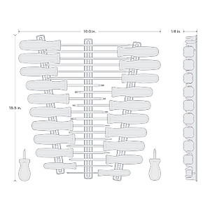 TEKTON Hard Handle Screwdriver Set with Black Rails, 22-Piece (#0-#3, 1/8-5/16 in., T10-T30) | DRV44500 | Made in USA