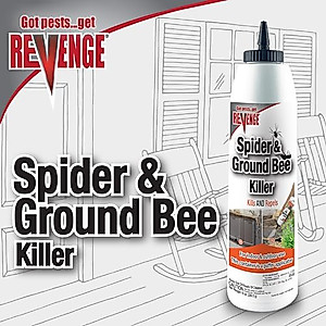 Revenge Spider & Ground Bee Killer for Indoors and Outdoors, 10 oz Ready-to-Use Dust Treatment Repels Ants, Bees, Roaches, Spiders and More