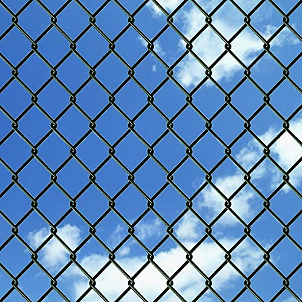Chain Link Fence with Posts Steel,Safety Fence Garden, Fence Garden Netting Chain Link Fence with Posts Steel Outdoor Residential Fencing for Yard Garden Farm, Transport 59.1" x 590.6" Green