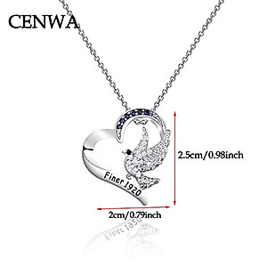 CENWA Dove Finer Women Rhinestone Necklace Zeta Greek Sorority Jewelry Gift for Finer Women (Dove Finer 1920 N S)