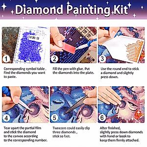 Diamond Art Painting Kits for Adults-Diamond Painting Kits,DIY 5D Square Full Drill Art Perfect for Wall Decor(12x16inch)