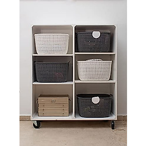 IPP Pack of 2 black organizing baskets