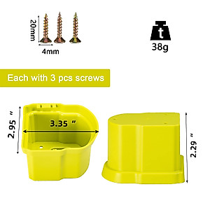 Crivnhar 4 Pack Battery Holder Compatible for Ryobi 18V Battery Mounts Dock Holder Fit Compatible for ONE+ P102 P103 P104 P105 P107 P108 P109(w/12 Screws)