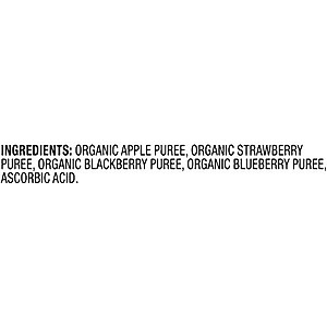 Plum Organics, Smoothie Mashups, Organic On-The-Go Squeeze Kids Snacks, Applesauce, Stawberry, Blackberry & Blueberry, 3.17 Ounce (Pack of 24) - Packaging May Vary
