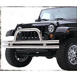 Smittybilt Front Bumper with Hoop (Stainless Steel) - JB44-FS