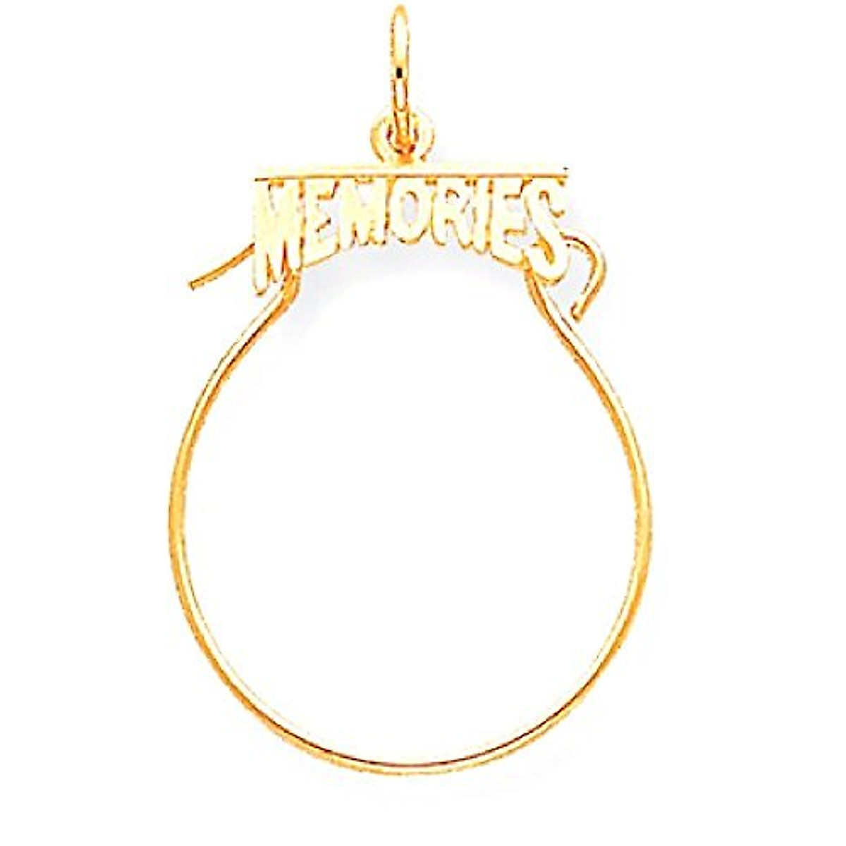 IceCarats 10K Yellow Gold Memories Necklace Charm Pendant Holder Only