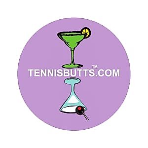 TennisButts The Original Fun Racket Decal That Starts Your Match Off with a Laugh! Perfect Tennis Gift (Martini or Margarita)