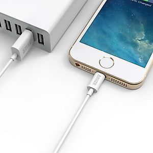 Anker [Apple MFi Certified] [2-Pack] 3ft / 0.9m Premium Lightning to USB Cable with Ultra Compact Connector Head for iPhone Xs/XS Max/XR/X / 8/8 Plus / 7/7 Plus, iPod and iPad (White)
