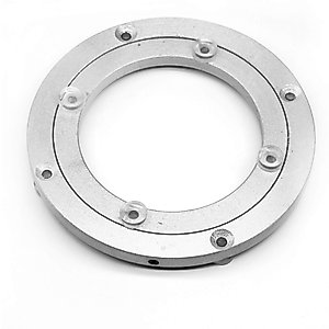 Aluminium Alloy Turntable Bearing, Heavy Duty Swivel Turntable Lazy Susan Rotating Bearing Turntable Round Dining Table Smooth Swivel Plate Hardware, 6"