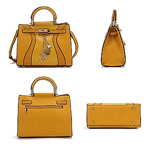 MKF Collection Women's Satchel Bag,Vegan Leather Top Handle Shoulder Bag Handbag Purse by Mia K