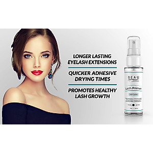 Lash Primer For Eyelash Extensions (40ml) - To Cleanse Lashes, Promote Healthy Lash Growth & Lengthen the Life Of Individual Faux Mink Lash Extensions - Removes Makeup Residue & Mascara Oil