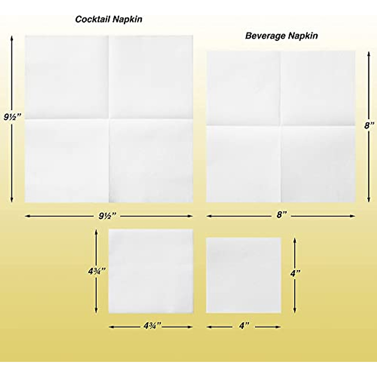 AH AMERICAN HOMESTEAD Cocktail Napkins-Disposable Beverage/Bar Napkins-Black Linen-Like Square Napkins-Eco-Friendly & Compostable-Everyday Use, Party or Wedding 4.75inch x 4.75inch (100 Count, Black)