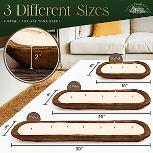 Red Barn Candle Company Wood Dough Bowl Candles | 100% Natural Soy Wax & Essential Oil Infused | Odor Eliminating + Pet Safe | Scented Candle Gifts for Men & Women (Lavender, 3-Wick)