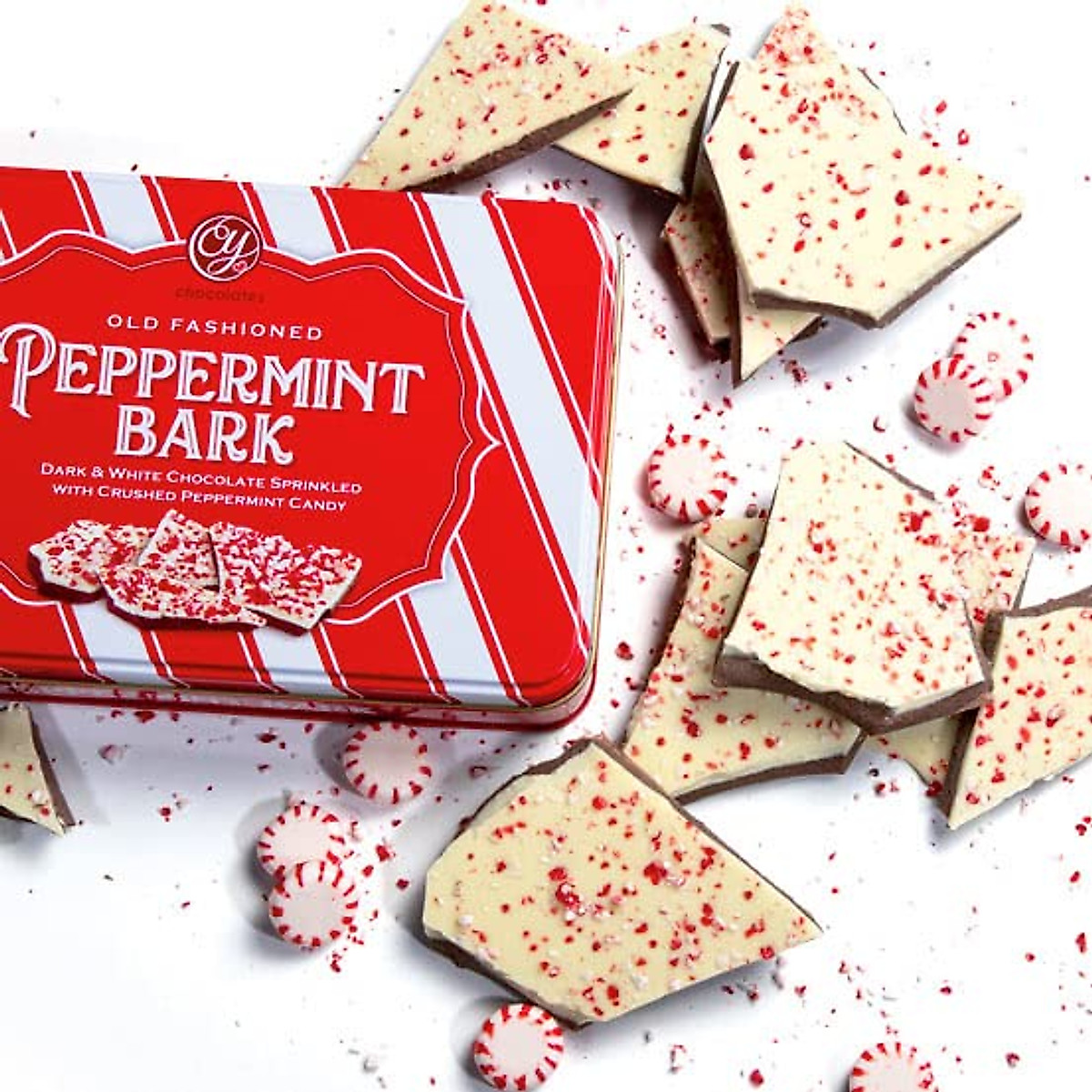A Gift Inside Handmade Layered Dark and White Chocolate Peppermint Bark